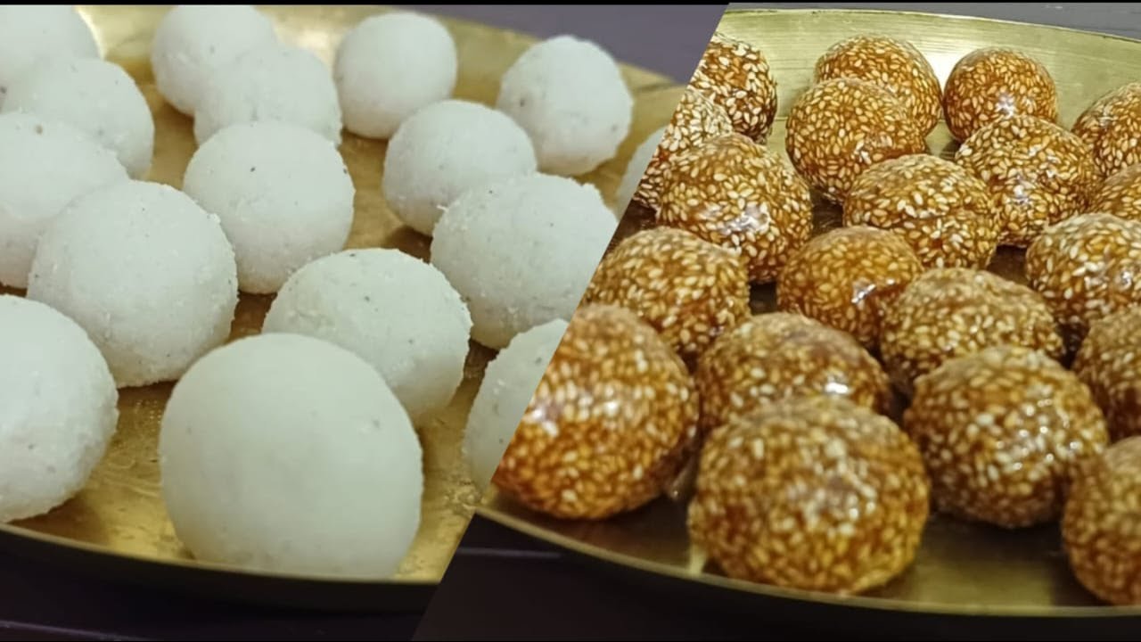 Quick & Easy Laddu recipes| Coconut Laddu | Sesame Laddu | | Narkel ...