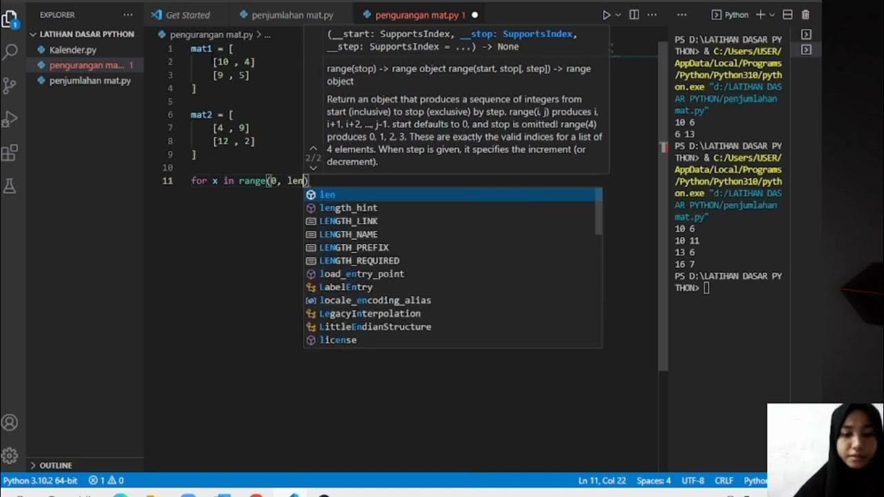 Operasi penjumlahan, pengurangan & perkalian matriks pada bahasa python ...