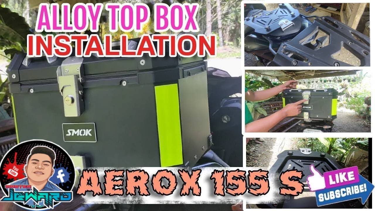 How to install 45 Litters Alloy Top Box, SEC Top Box sa Aerox S ABS ...