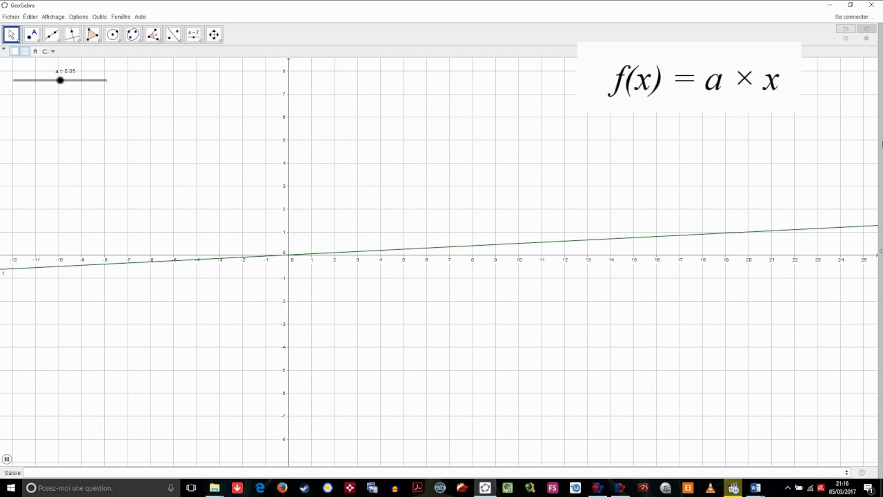 fonction lineaire coef directeur - YouTube
