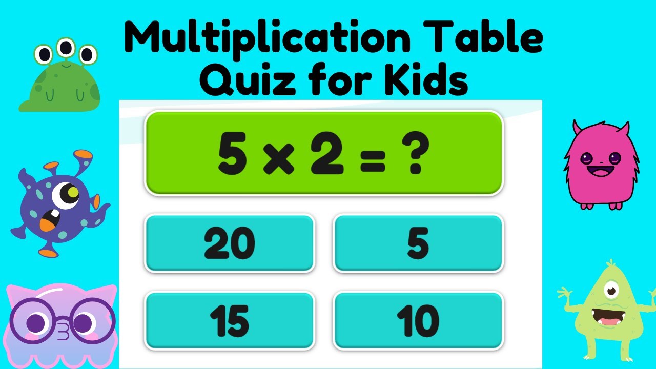 Multiplication Table Quiz for Kids - Practice #multiplicationtablequiz ...