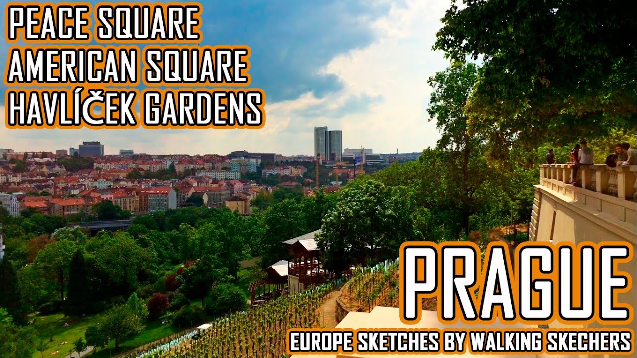 Walking Prague: Peace Square, American Square Fountain with Gargoyles ...