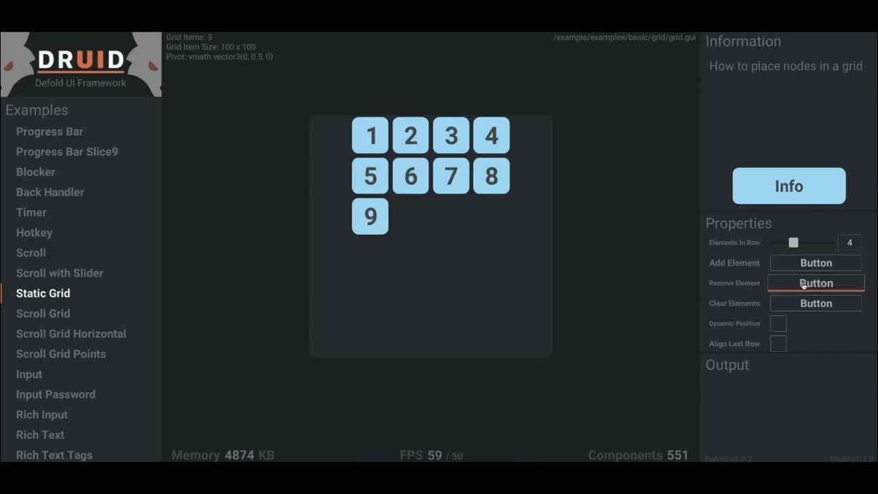 Обзор Druid Defold UI Framework - YouTube