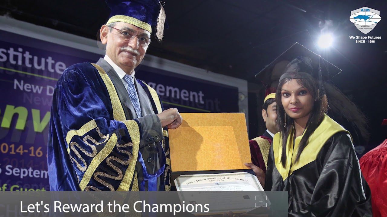 Convocation ceremony @ Asia Pacific Institute of Management(AIM), for PGDM program - YouTube