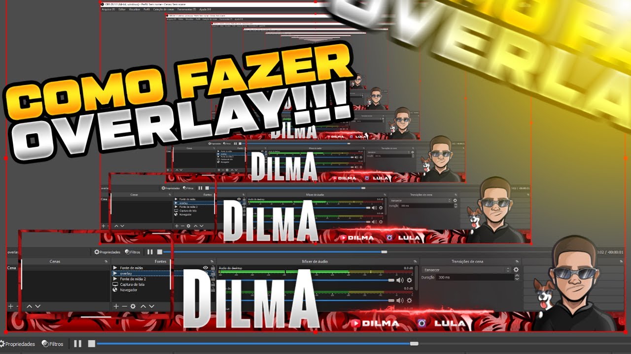 COMO FAZER OVERLAY ANIMADA PARA SUAS LIVES (OBS) ANIMAÇÃO DE TEXTO E ...