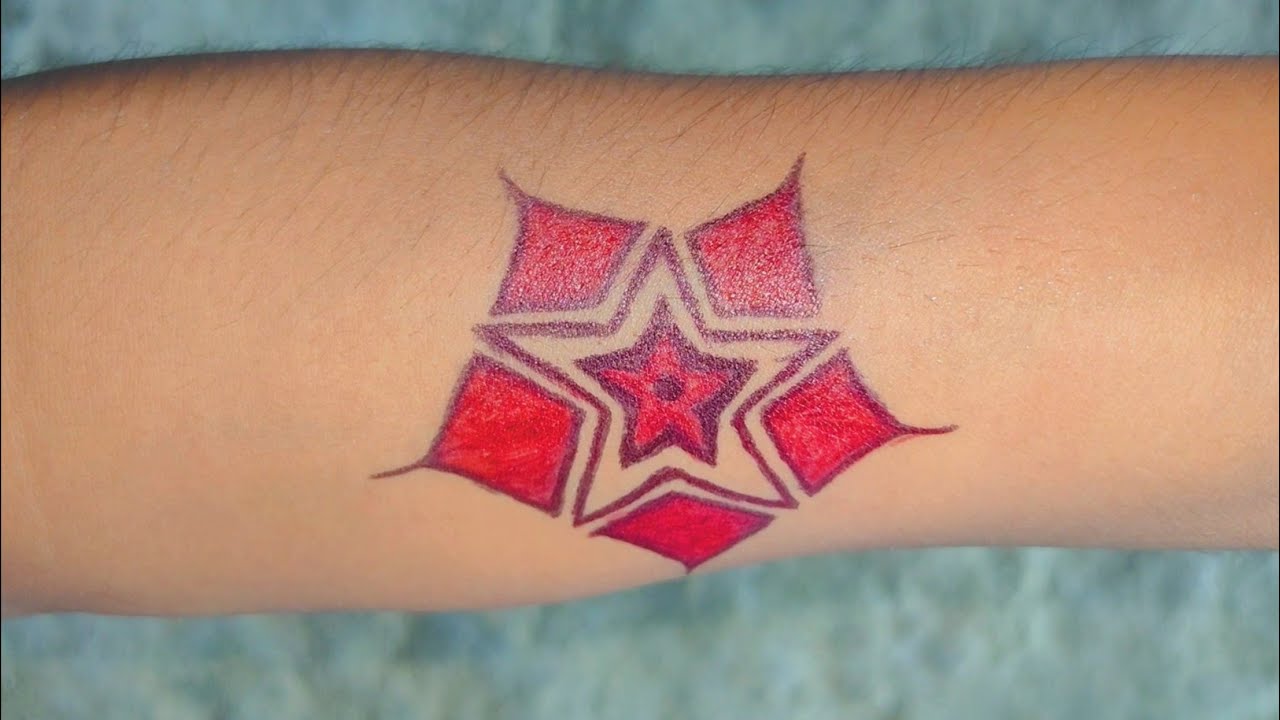 Star Tattoo Designs On Elbow