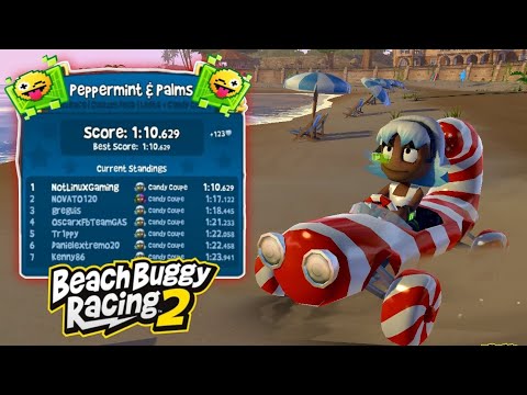 Peppermint & Palms 🌴 |1st place| Candy coupe Tournament ☃️|Beach Buggy Racing 2🏖|# ...