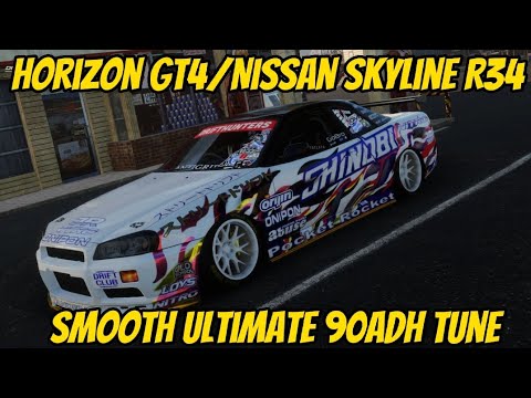 Carx drift racing online Horizon GT4/Nissan Skyline R34 Smooth ultimate 90adh tune Day.40! - YouTube