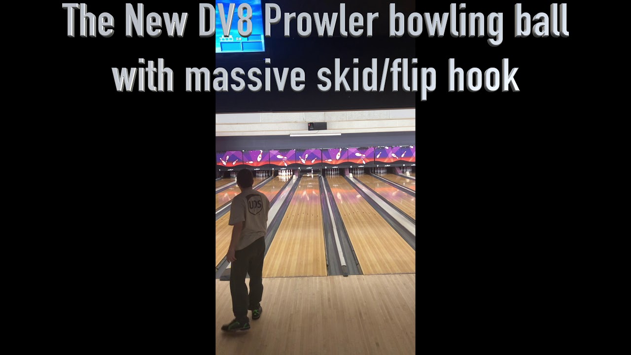 the new DV8 Prowler bowling ball with massive skid:flip hook - YouTube