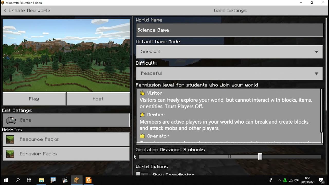 Tutorial 3 Minecraft- Membuat World Minecraft Education Edition - YouTube