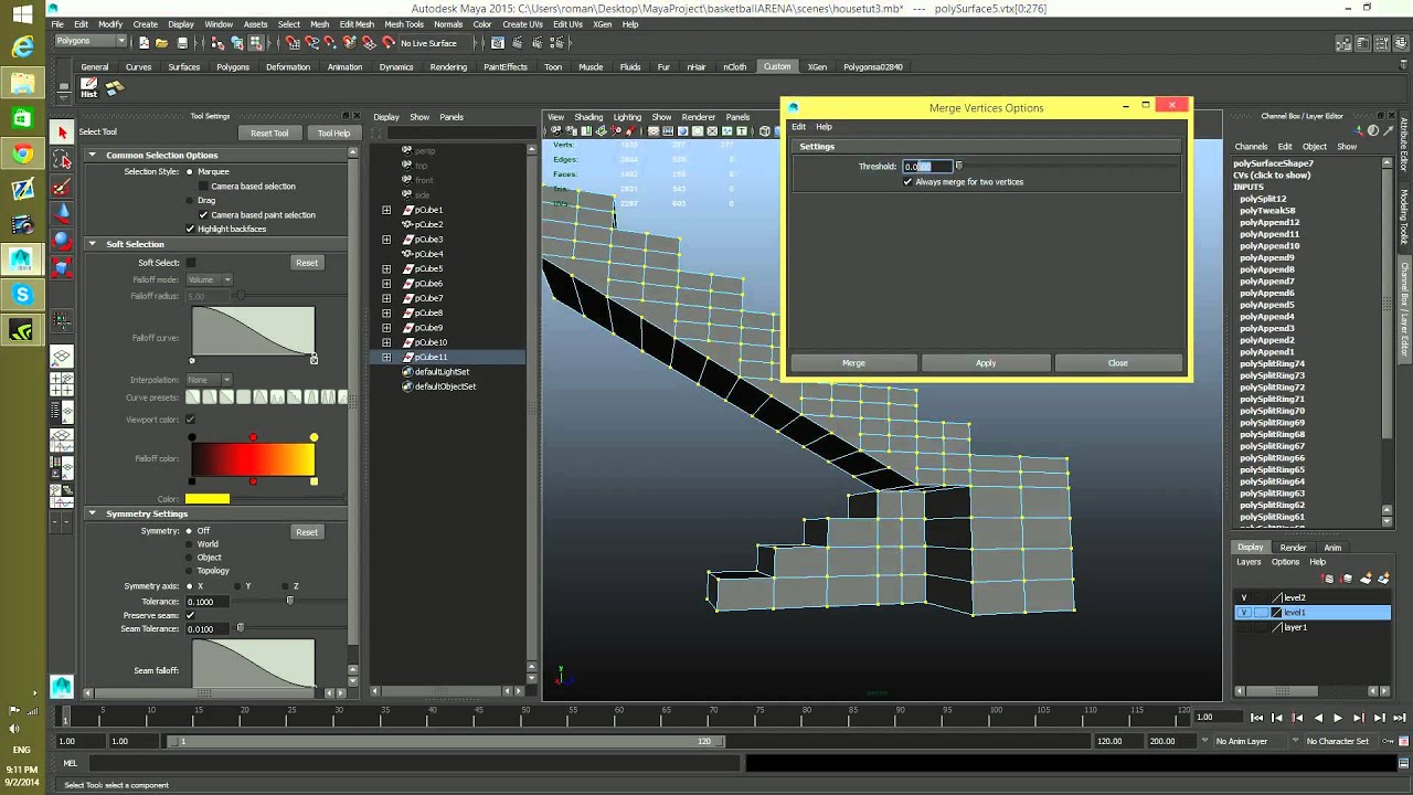 Maya Modeling Tutorial- The Foundation Of Modeling a House Part-5 - YouTube