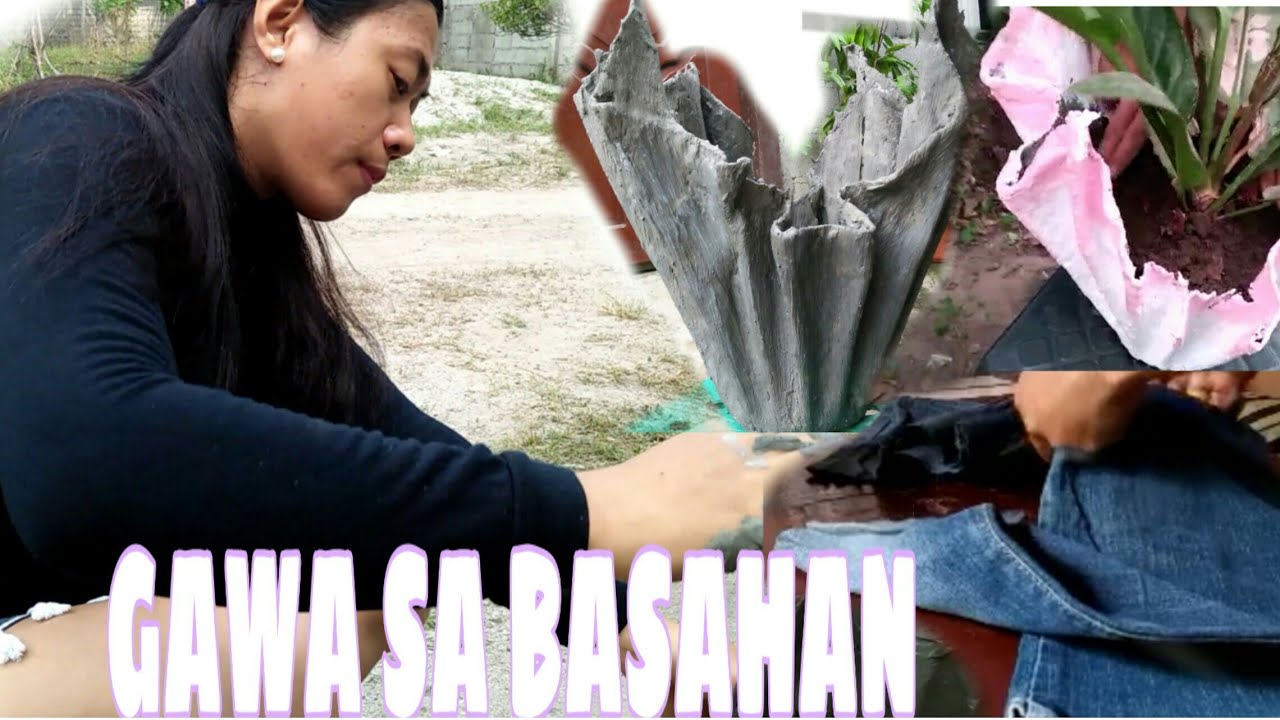 DIY CEMENT POT|| GERLY DENOSTA - YouTube