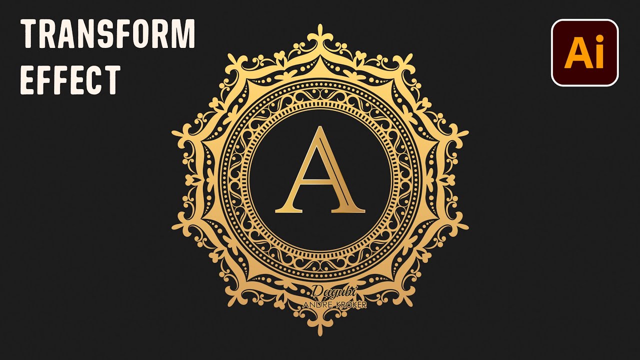 How I Design a VIP Royal Logo - Badge with the Transform Tool in Adobe ...