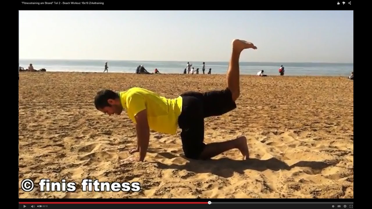 "Fitnesstraining am Strand" Teil 2 - Beach Workout 10x10 Zirkeltraining ...