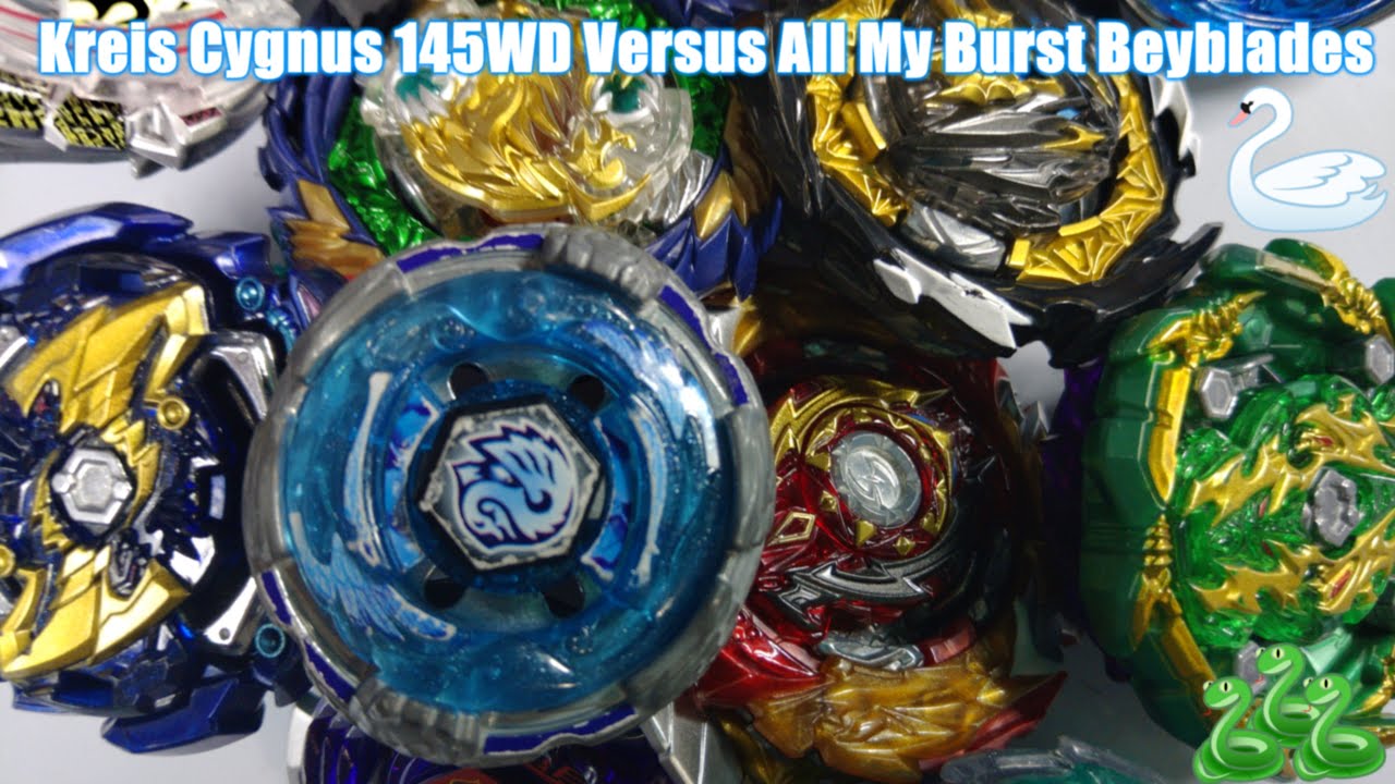 Kreis Cygnus 145WD Versus All My Burst Beyblades - YouTube