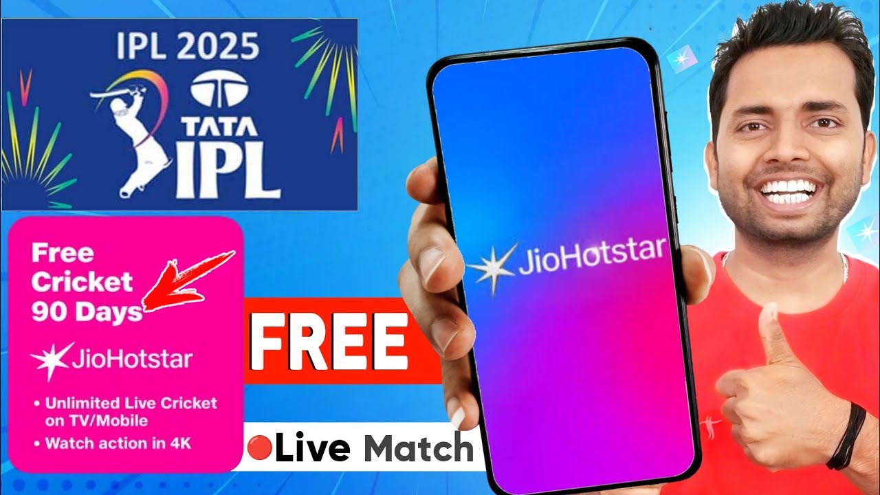 100% FREE Jio Hotstar Watch IPL Cricket Match 2025 in 4K Quality | Jio ...