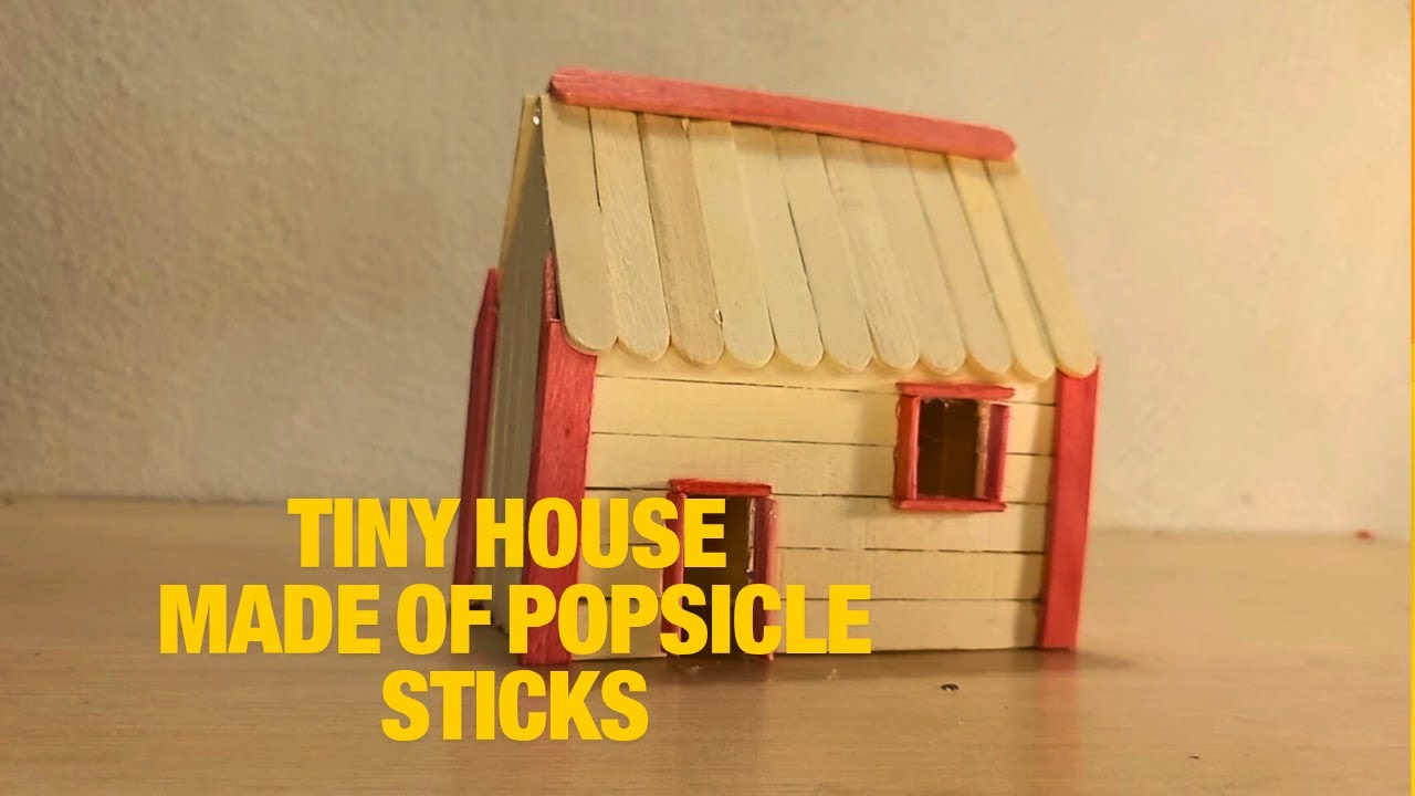DIY Mini Popsicle Stick House | Science Project | Handmade Construction ...