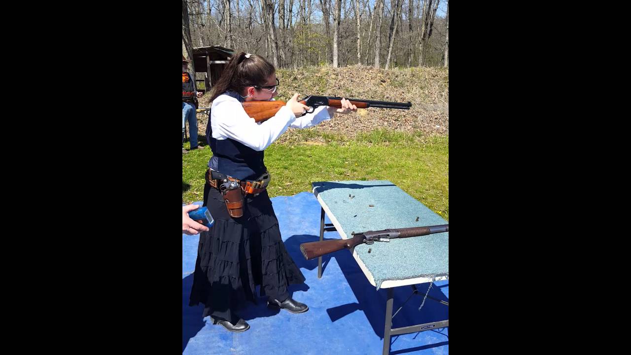 SASS Cowboy action shooting Litchfield (stage 2) - YouTube