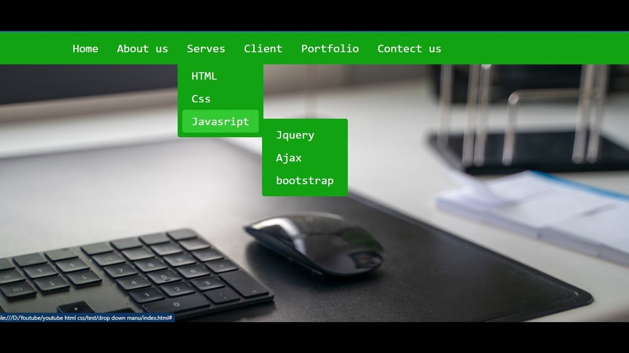 How to Drop Down Menu Make HTML & CSS Drop down Tutorial - YouTube