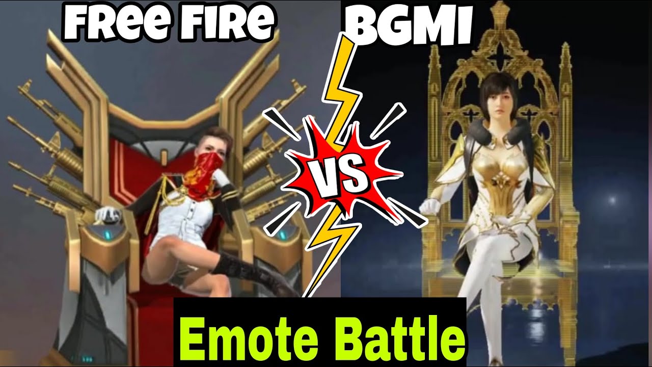 FF Vs BGMI Best Emote Battle Part 1 || Free Fire Vs Battleground Mobile ...