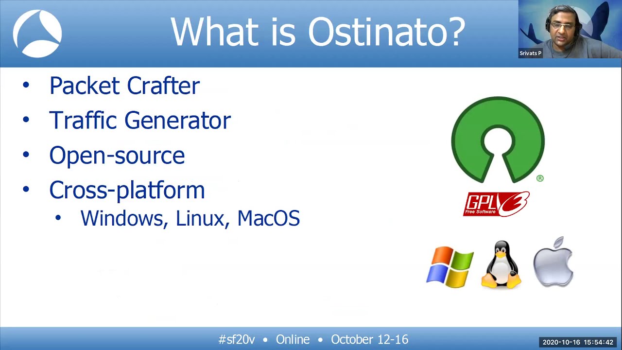 SF20V - 21 Ostinato - craft packets, generate traffic (Srivats P) - YouTube