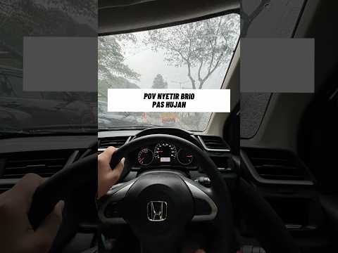 POV Nyetir Brio Pas Hujan 💦 | Dijual Honda Brio E CVT 2022 KM 13rb Service Record Honda