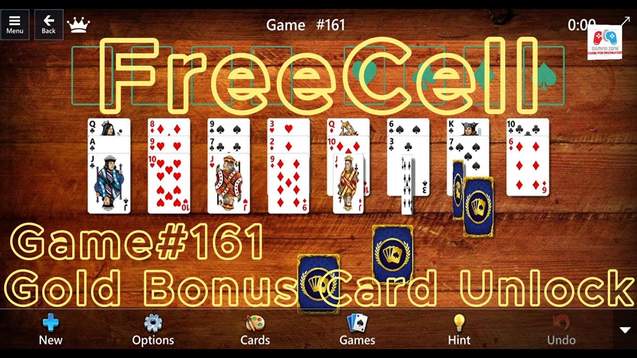 Microsoft Solitaire - FreeCell Game No. 158 & Unlocking the Gold Bonus ...