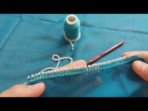 Pratik tek sıra incili oya modeli