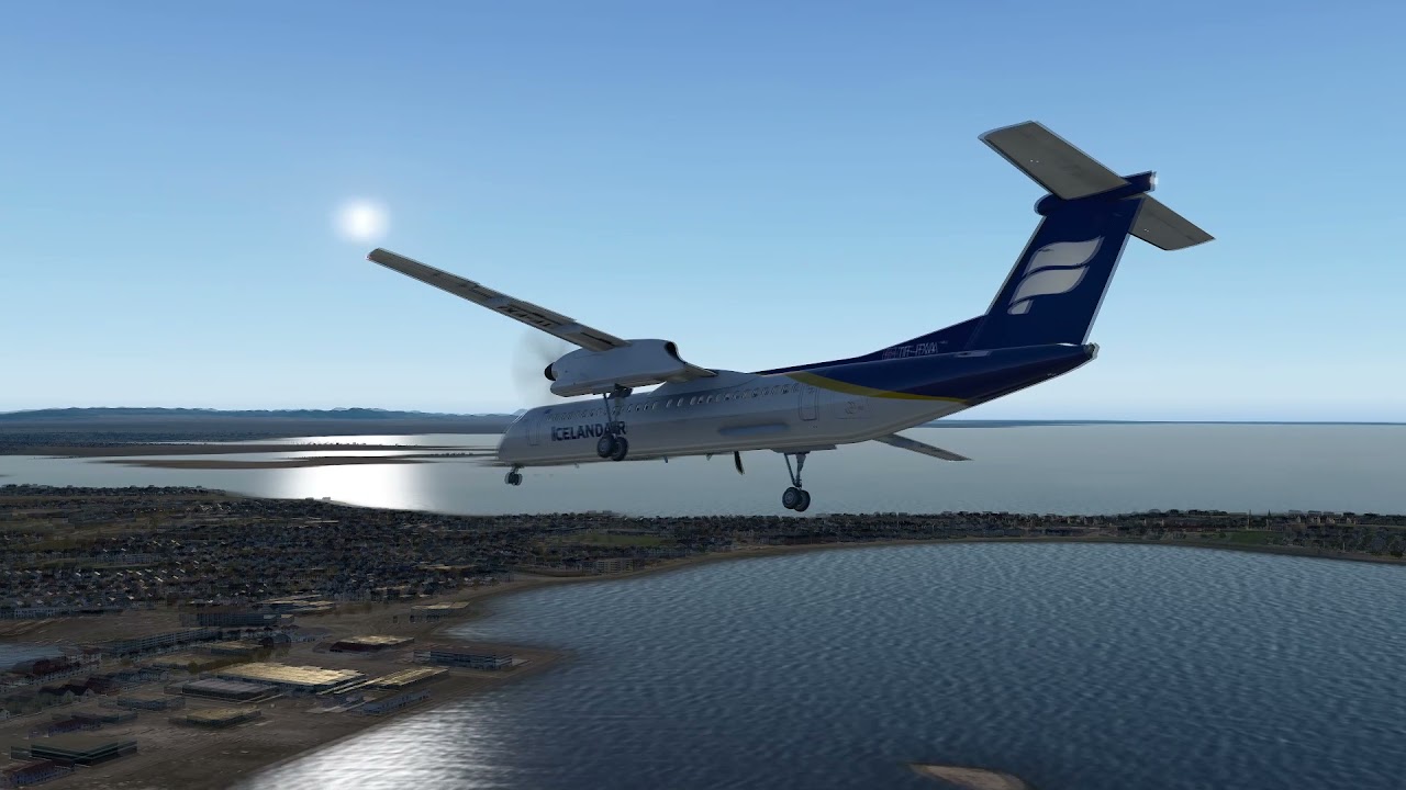 Q400 Single-Engine Landing - YouTube