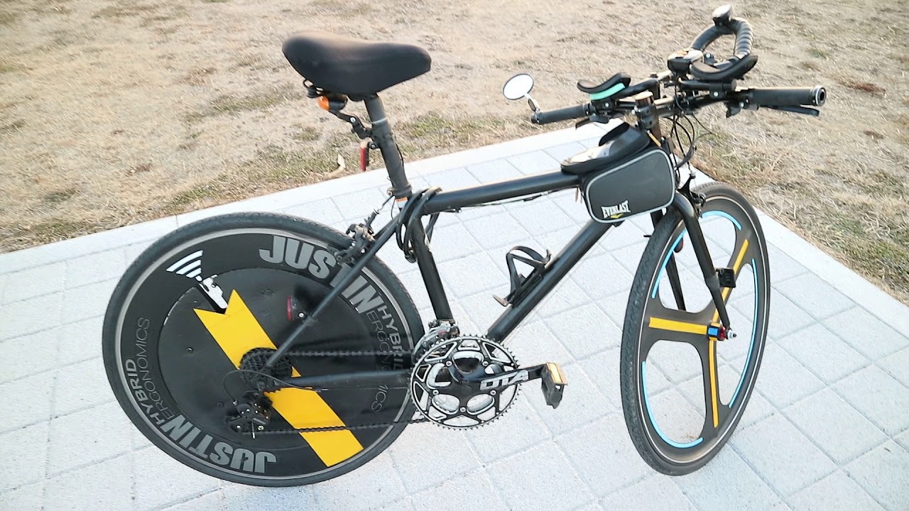 Justin Hybrid Bike With OTA 60T Crankset - YouTube
