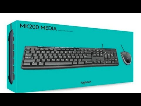 Logitech MK 200 Media Wired Keyboard and Mouse Combo Wired USB Desktop ...