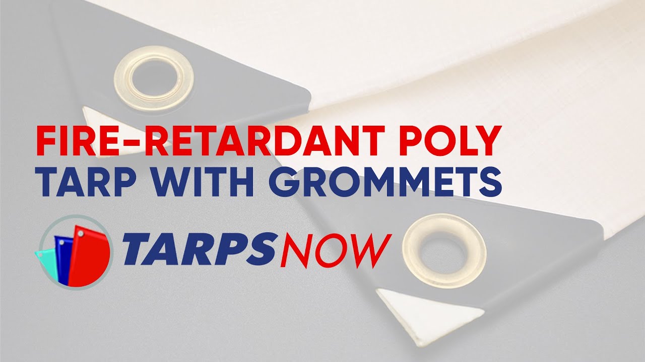 Tarps Now Fire Retardant Poly Tarp with Grommets - Multipurpose Heavy ...