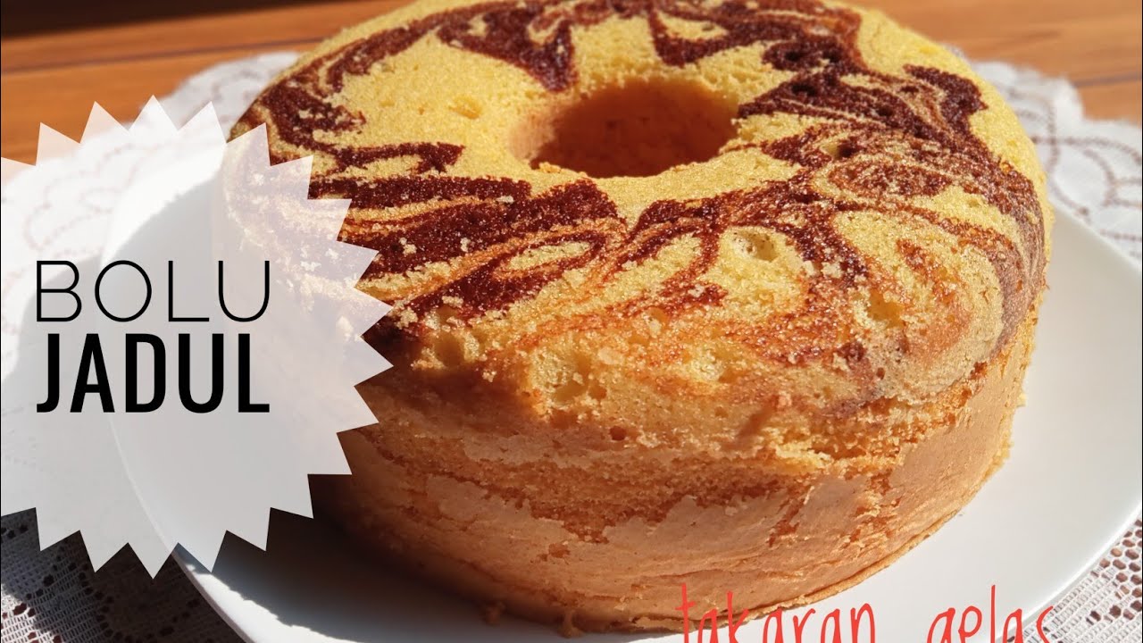 RESEP KUE BOLU JADUL 3 TELUR II BOLU JADUL 3 TELUR TAKARAN GELAS - YouTube