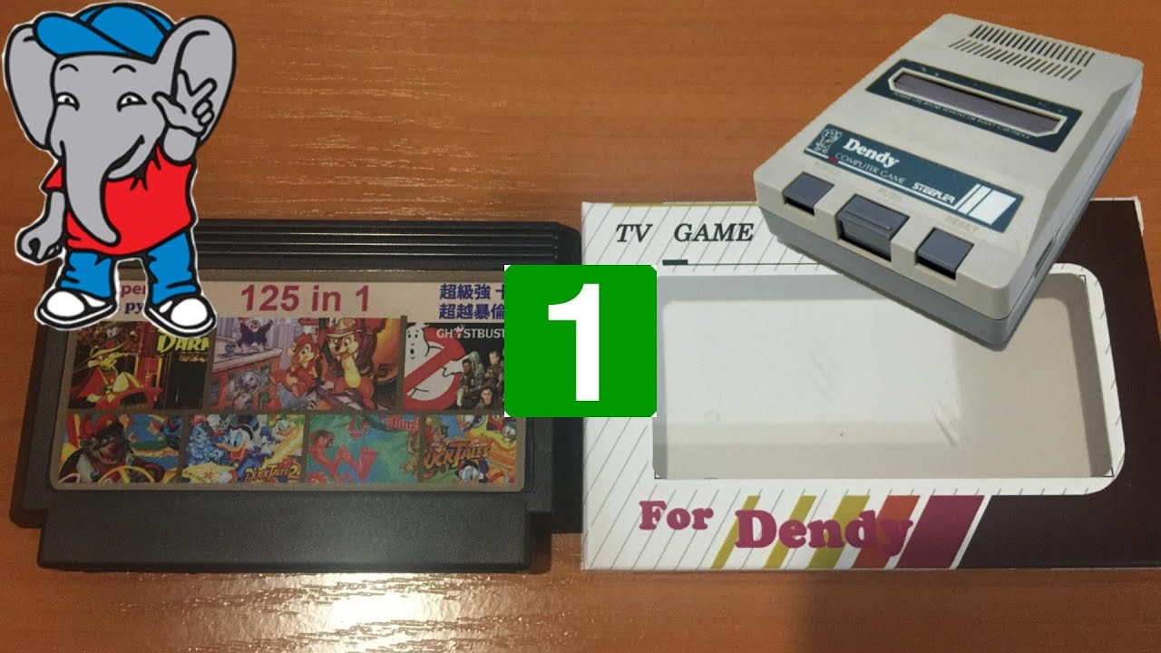 Обзор картриджа для приставки Dendy 125 игр Денди на русском языке