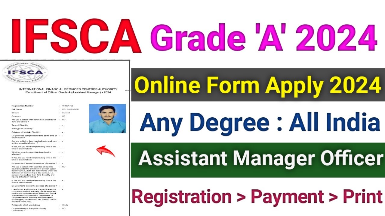 IFSCA Online Form Apply 2024 🔥 How to Fill IFSC Grade 'A' Assistant ...