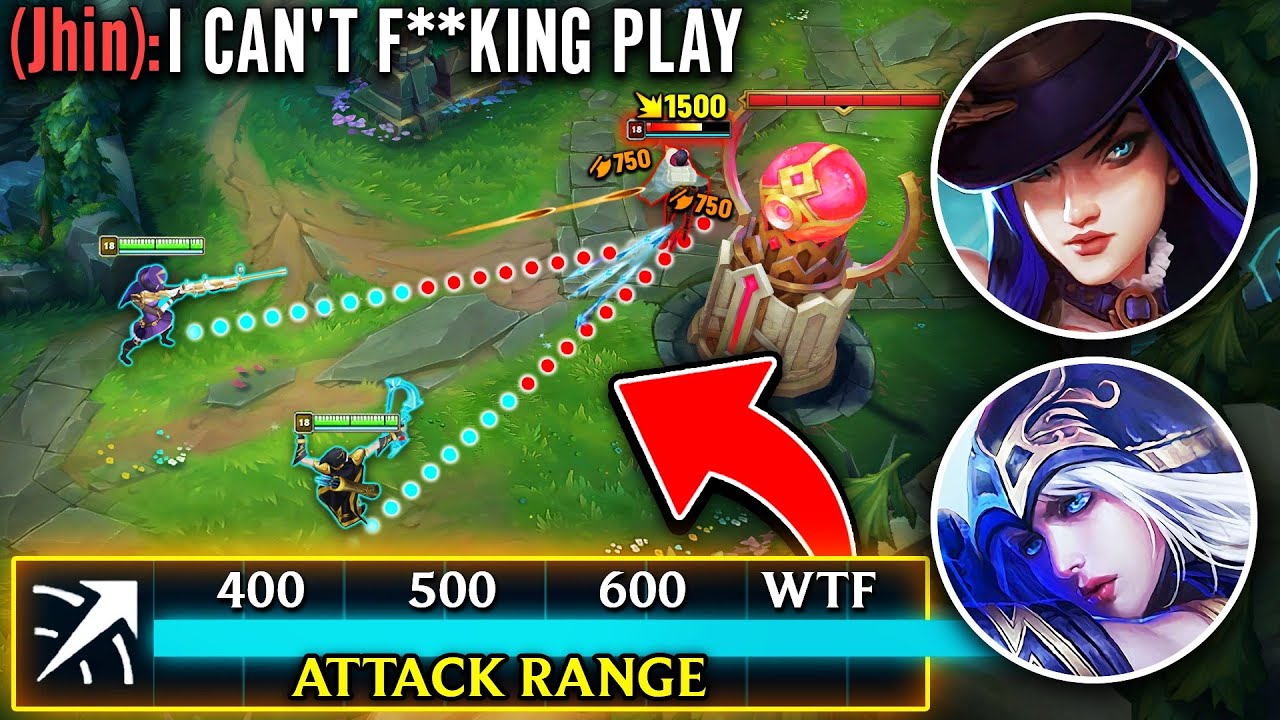We played the LONGEST Range bot lane in existence... (THE JHIN WAS ...