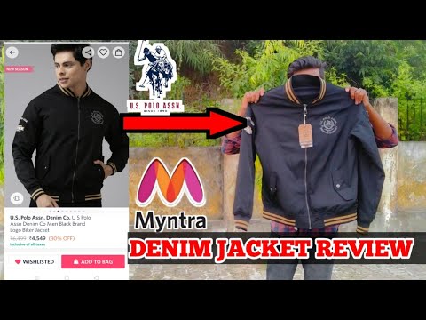 Myntra Denim Jacket Review | Biker Jacket For Men | US POLO Jacket ...