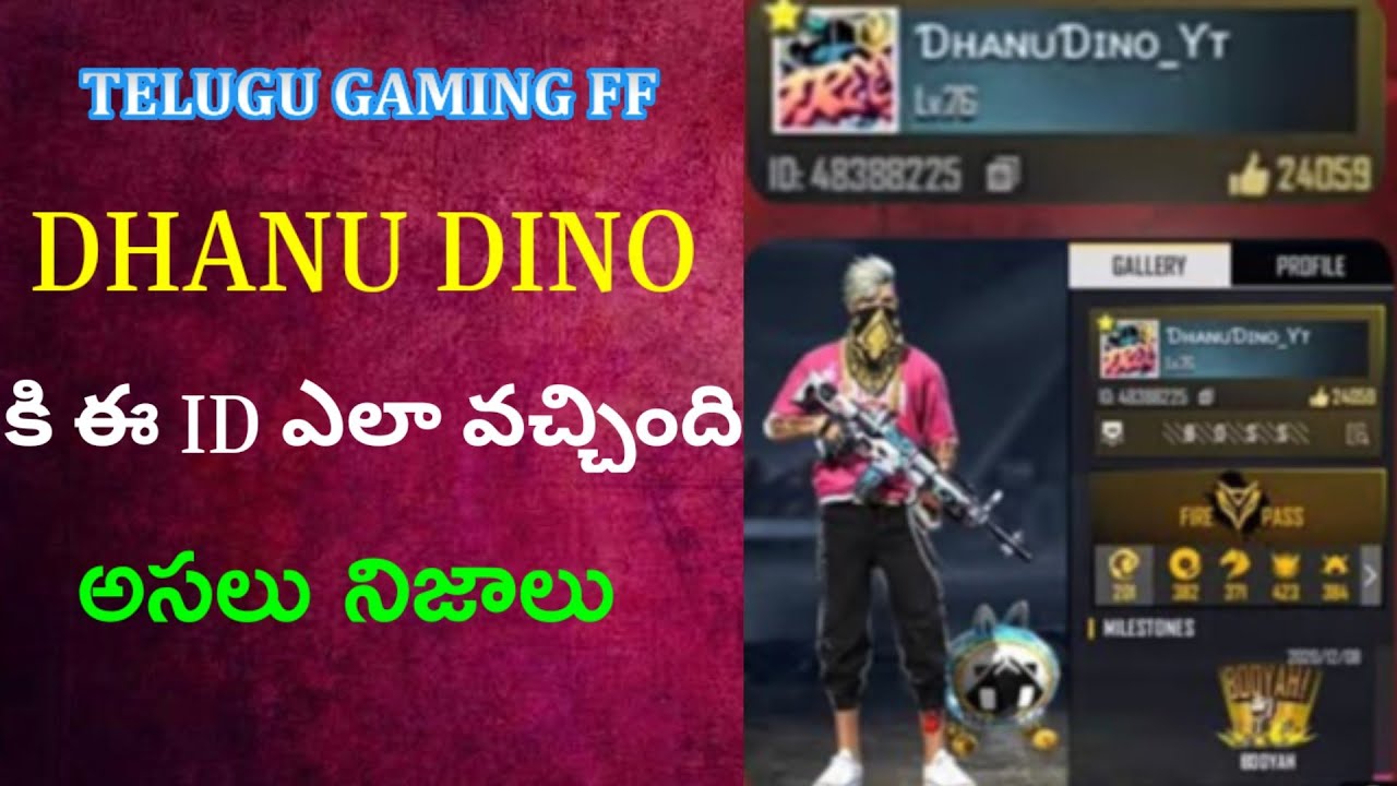 Telugu Gaming ff Dhanu Dino Anna Account అసలు ఎవరిది || Dhanu Dino Anna ...