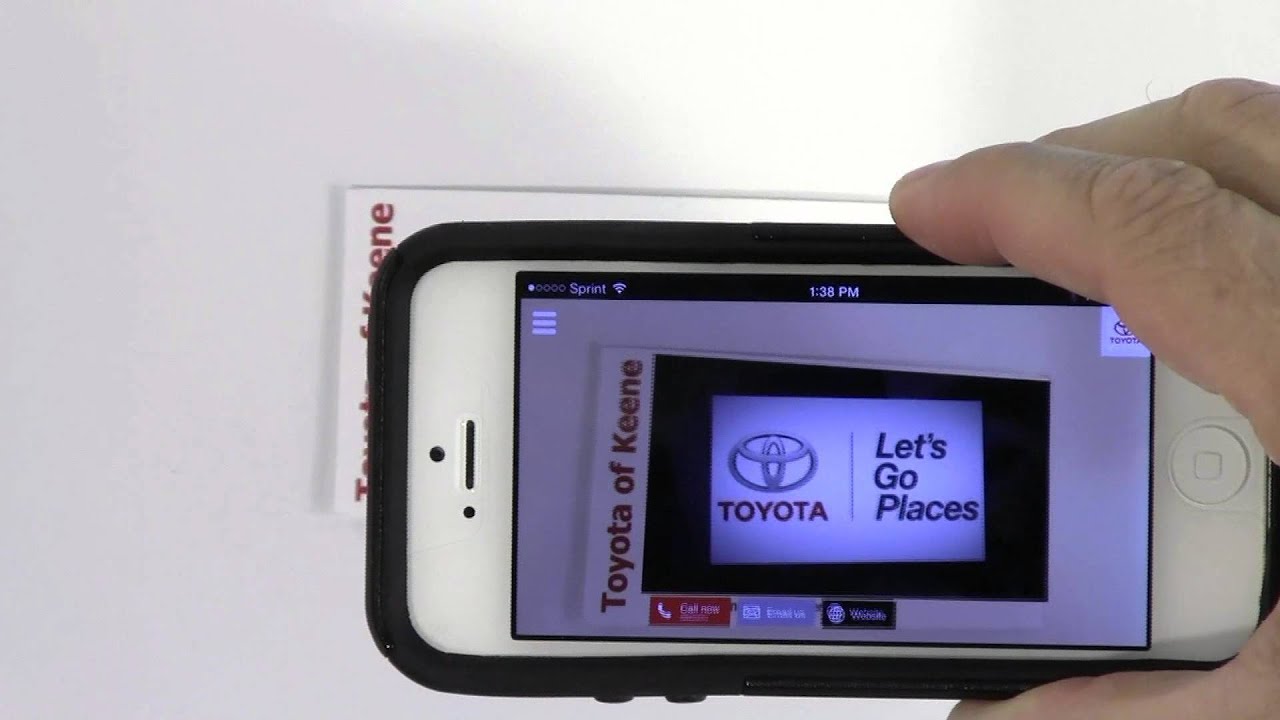 ShiftAR Toyota Augmented Reality Business Card Sample - YouTube