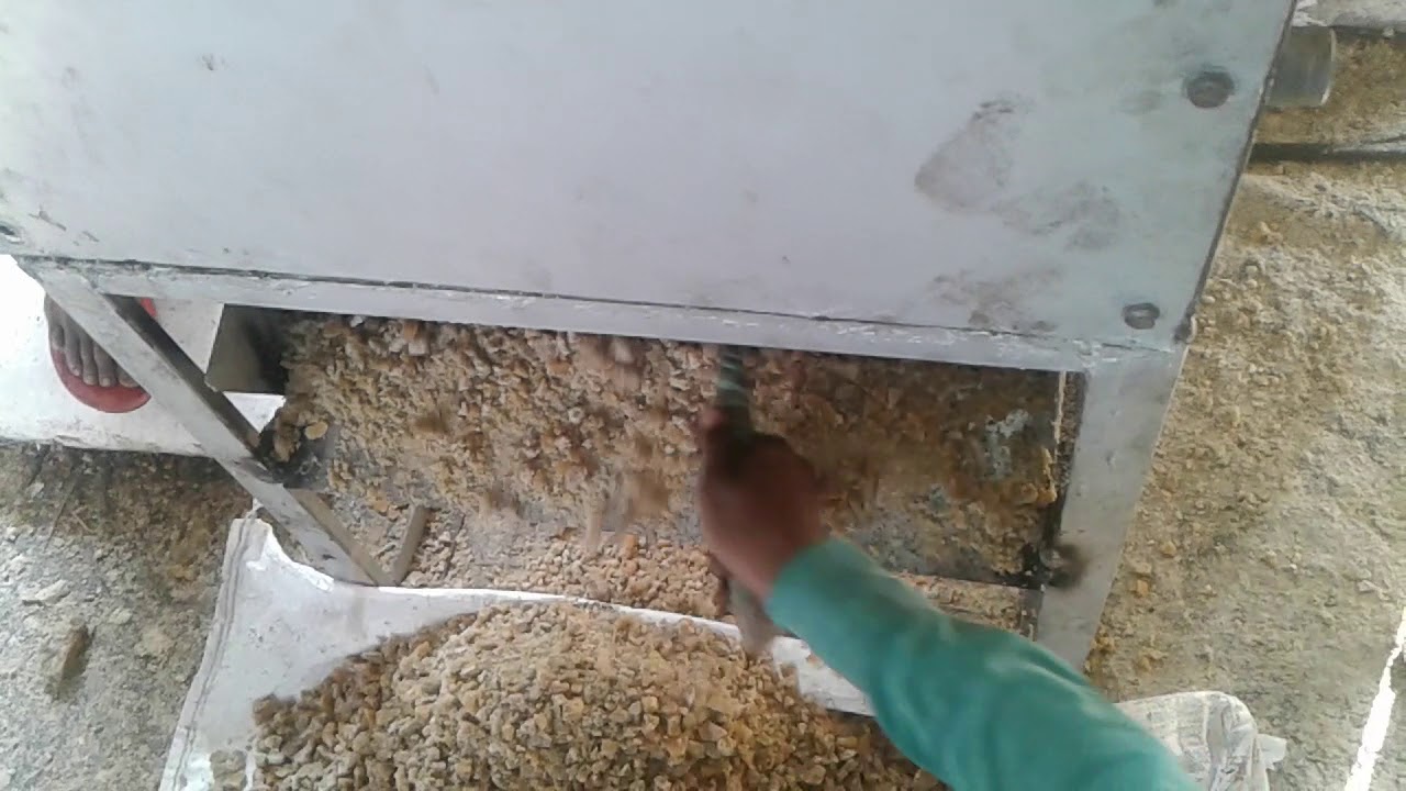 Jaggery crushing machine - YouTube