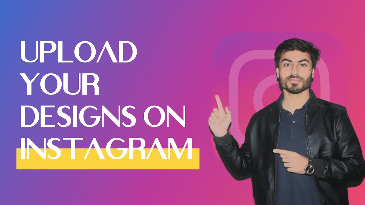 How to upload designs on Instagram from pc - YouTube