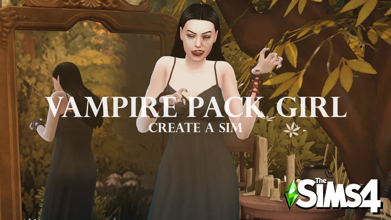 VAMPIRE PACK GIRL | CAS | SIMS 4 #thesims4 #simsbuilder #vtuber - YouTube
