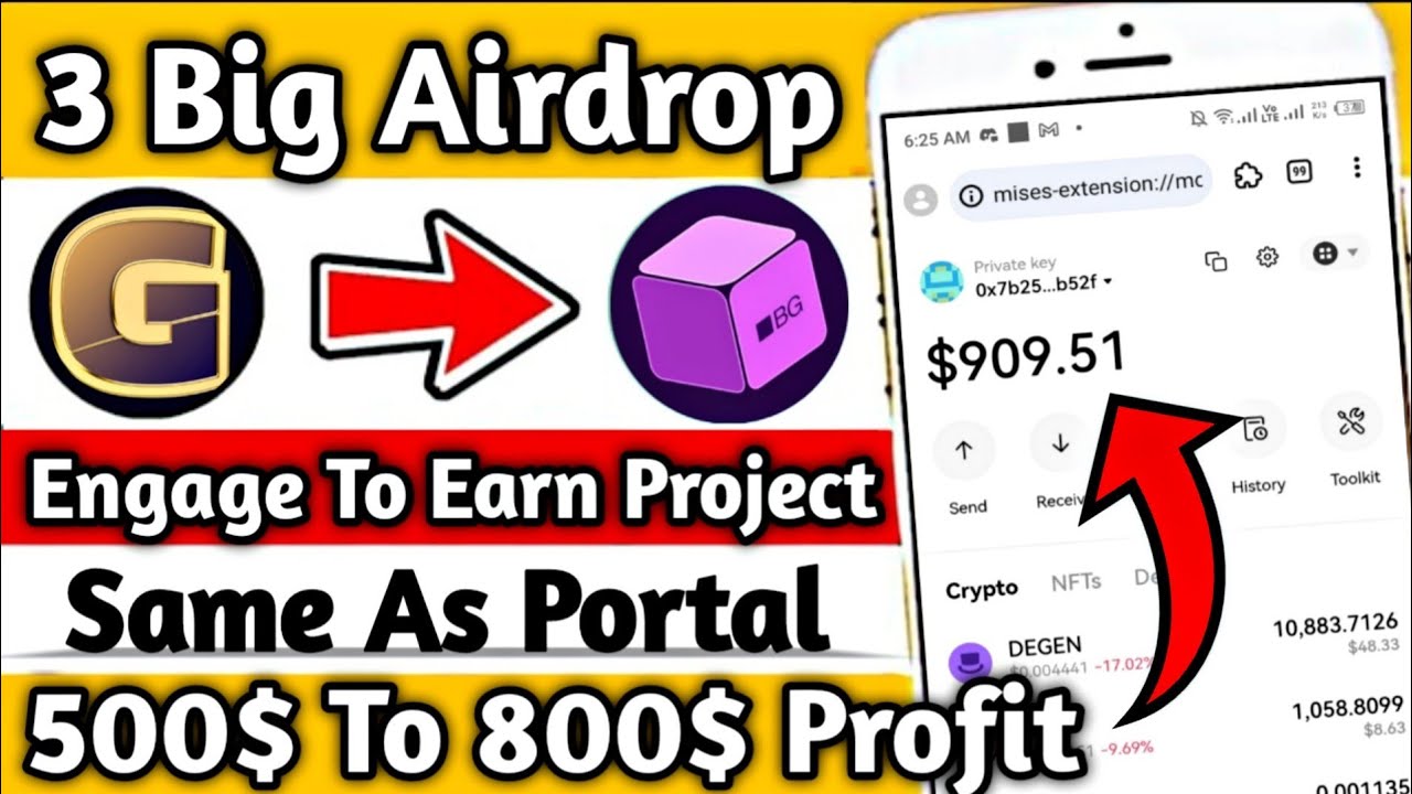 3 Free 500$ Airdrops || Gaimin (GMRX) Airdrop || BlockGame Airdrop ...