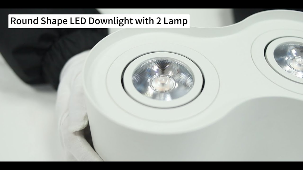 Modern Round LED Downlight with Twin Lamps - Illuminate Your Space with ...