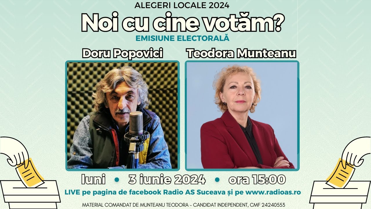 NOI CU CINE VOTĂM? | invitată: Teodora Munteanu, candidat independent ...