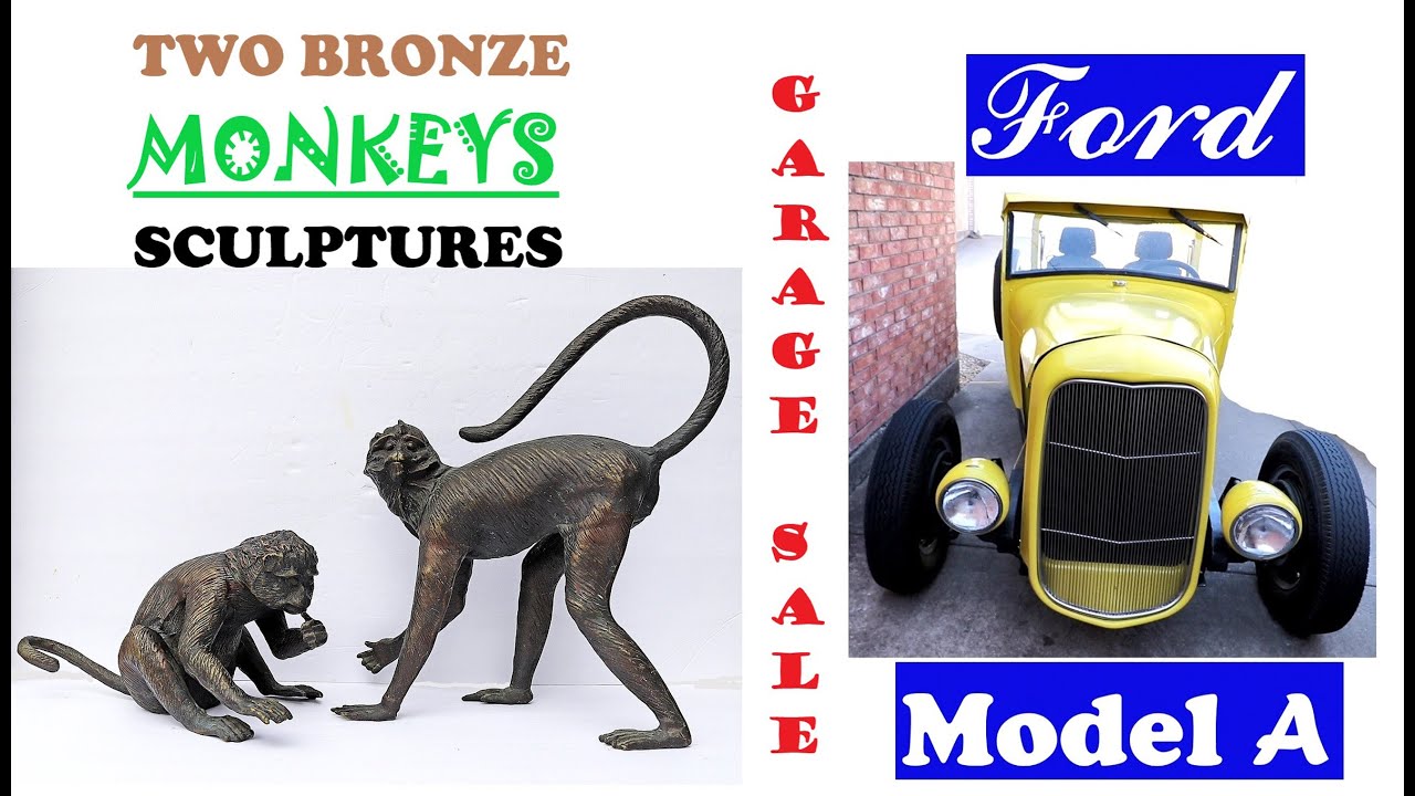 MONKEYS BUSINESS at Garage Sale & Ford Model A too! - YouTube