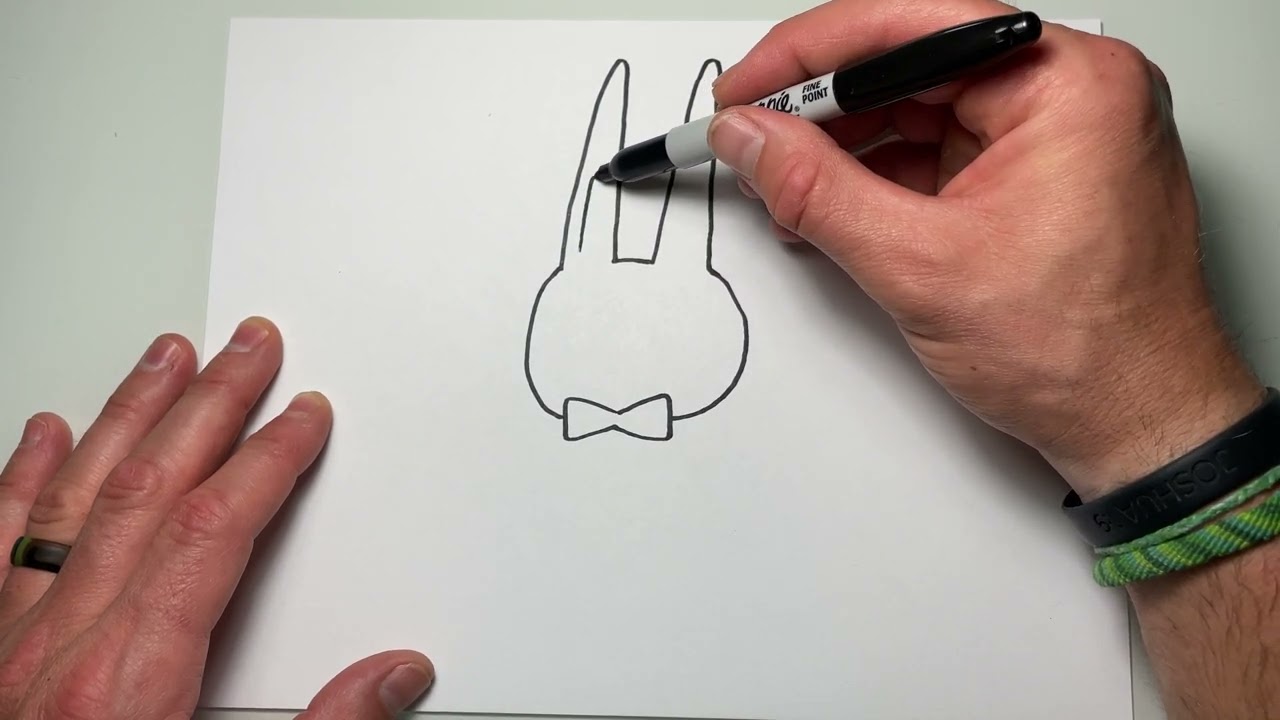 How to Draw a Cute Happy Fun Bunny Rabbit Cartoon Doodle for Kids! Easy ...