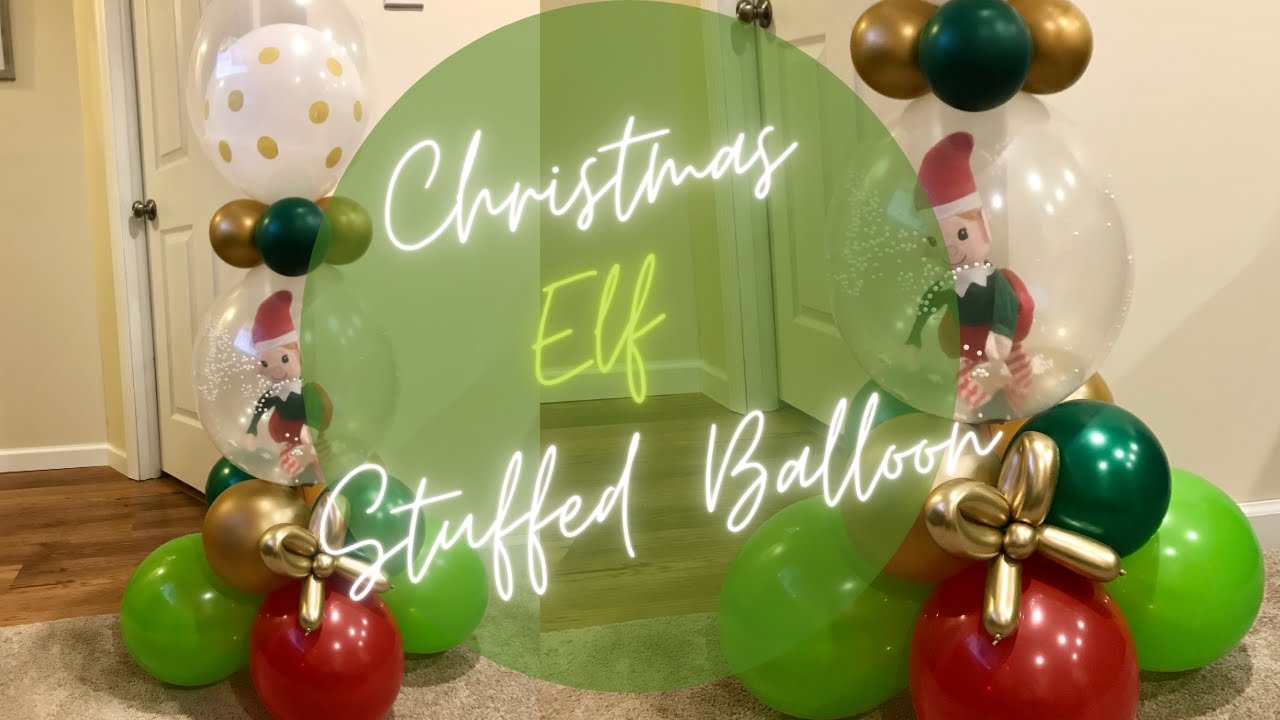 Christmas Elf Stuffed Balloon Bouquet| Holiday Arrangement | Balloon ...