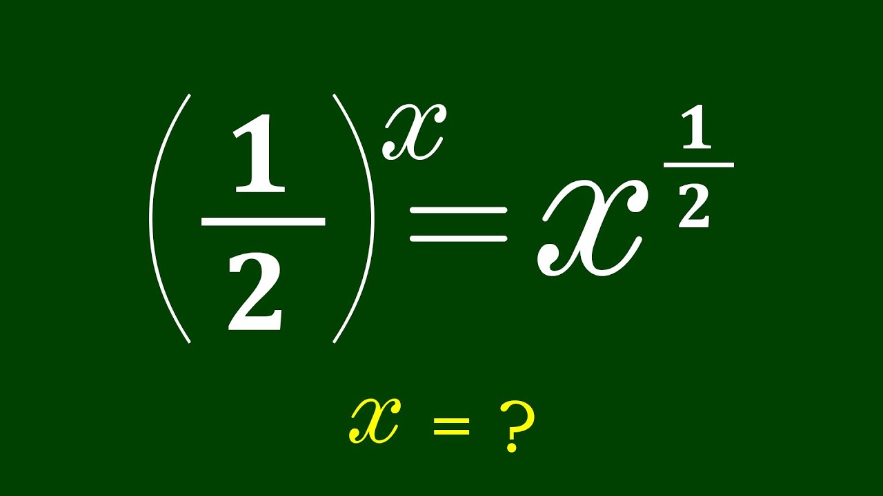 A Nice Algebra Problem | Math Olympiad | How to solve for x=? - YouTube
