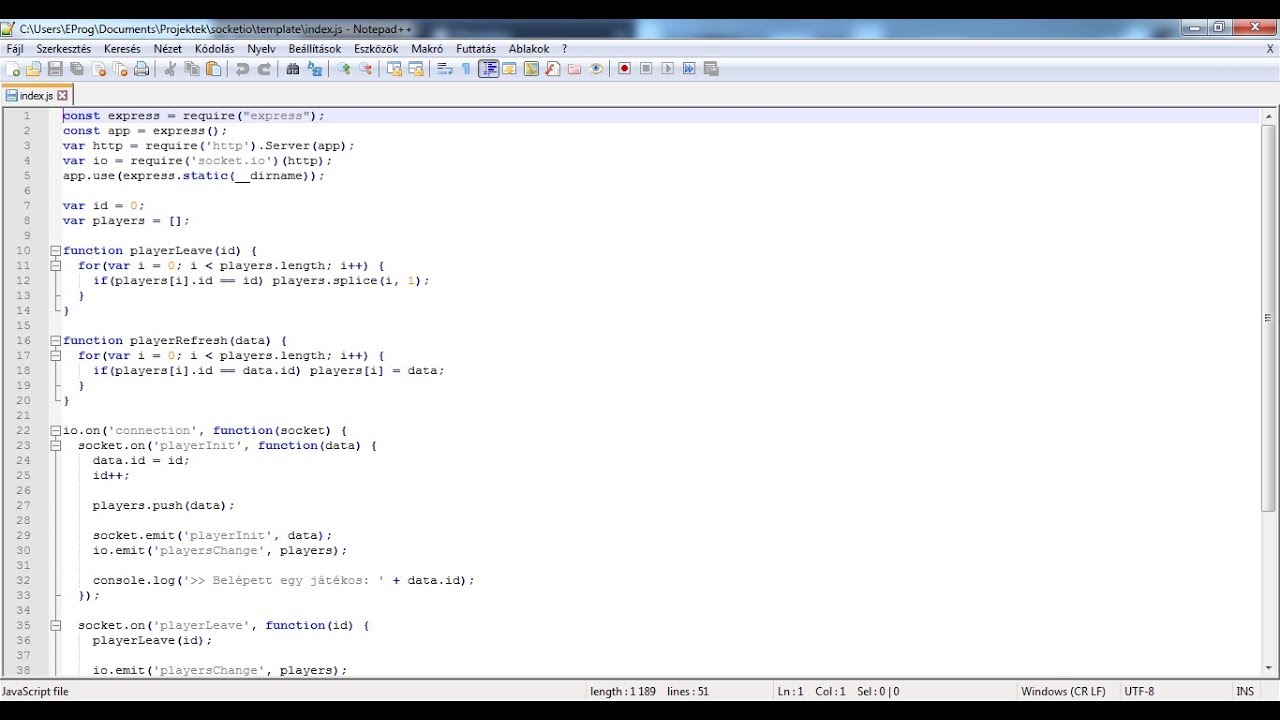 Node.js, Socket.IO - 2# alapok - YouTube